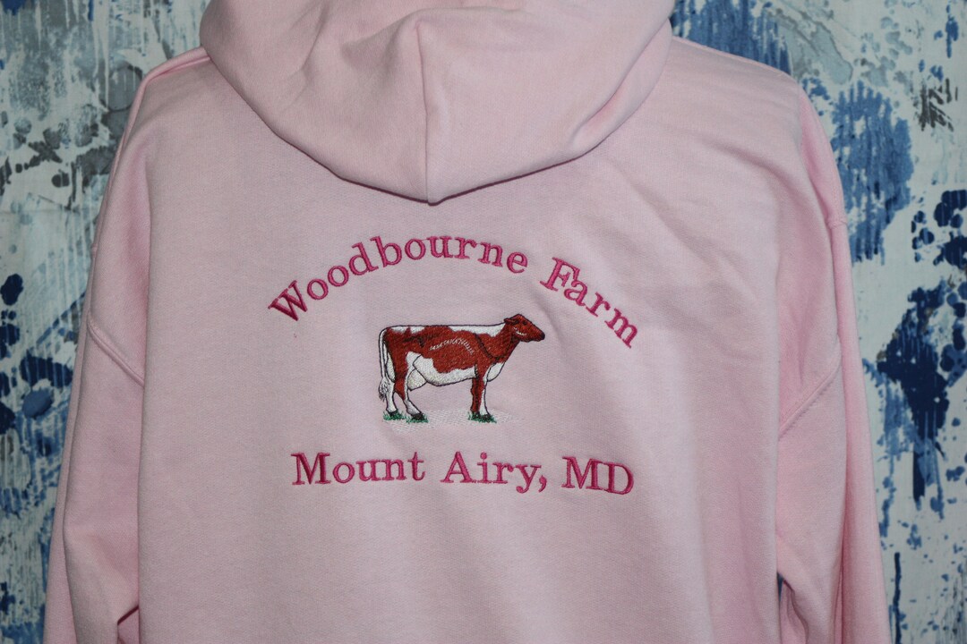 Custom Dairy Farm Hooded Sweatshirt - Personalized Hoodie Sweatshirt ...