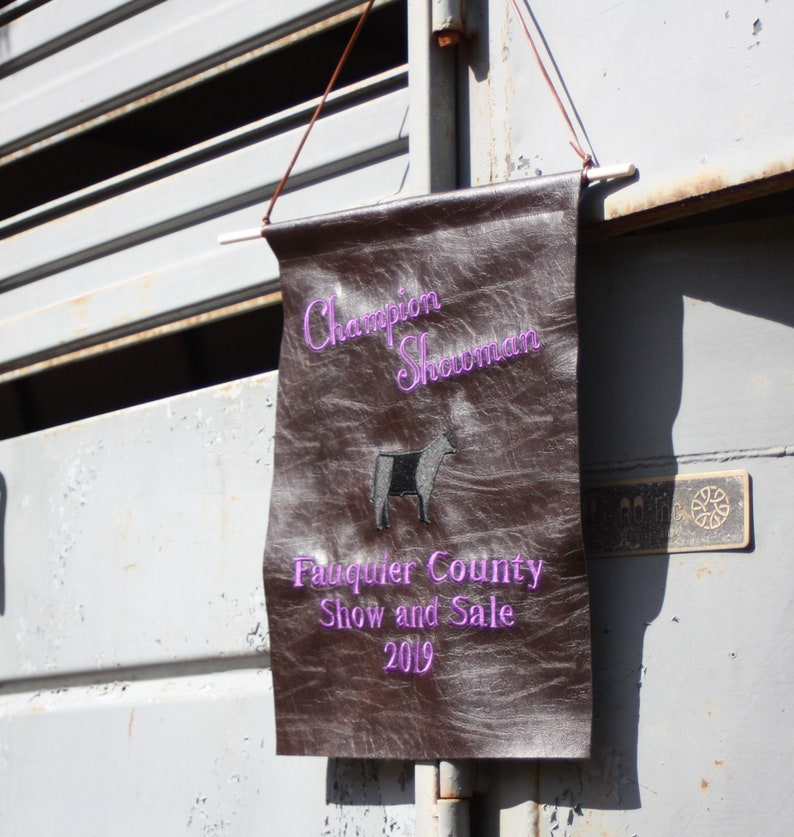 Livstock Show Award - Leather Like Banner - Custom Livestock Award ...