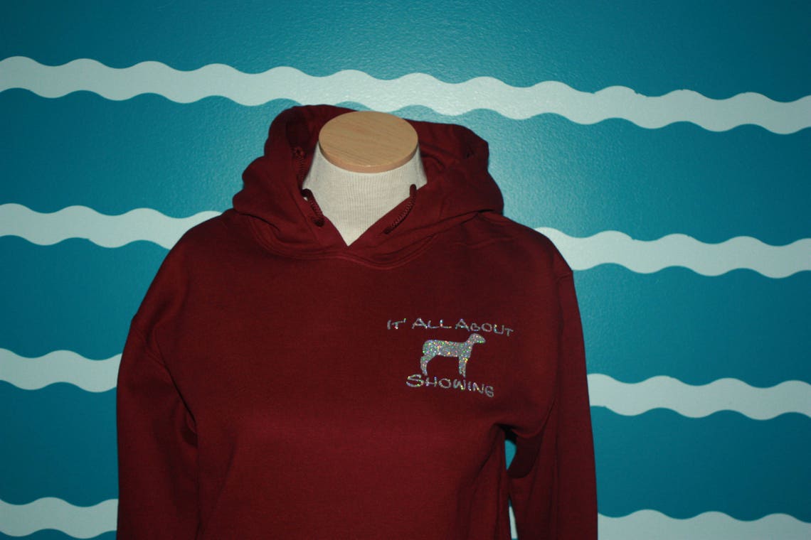 Show Lamb Hooded Sweatshirt - Livestock Hoodie Sweatshirt - Show Lamb ...