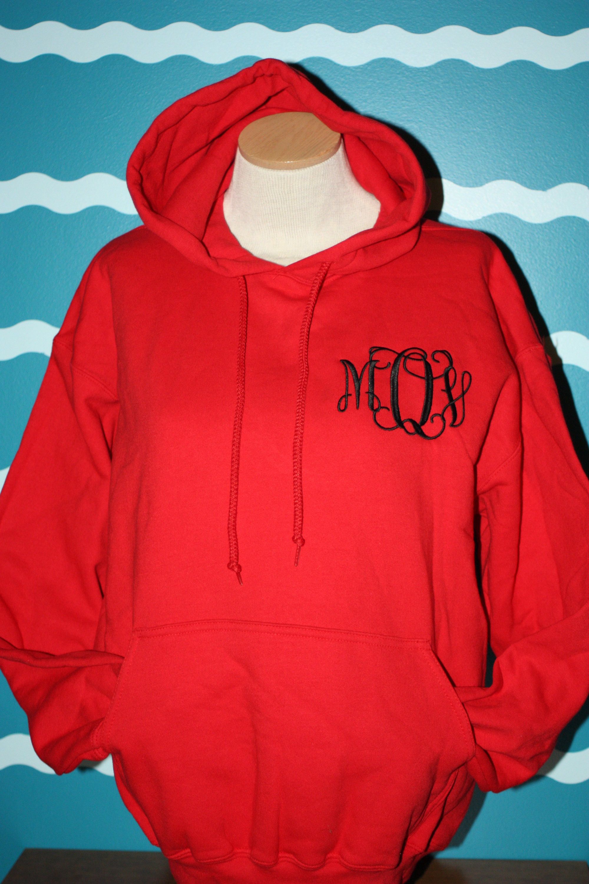 Monogrammed Hooded Sweatshirt - Custom Embroidered Hoodie ...
