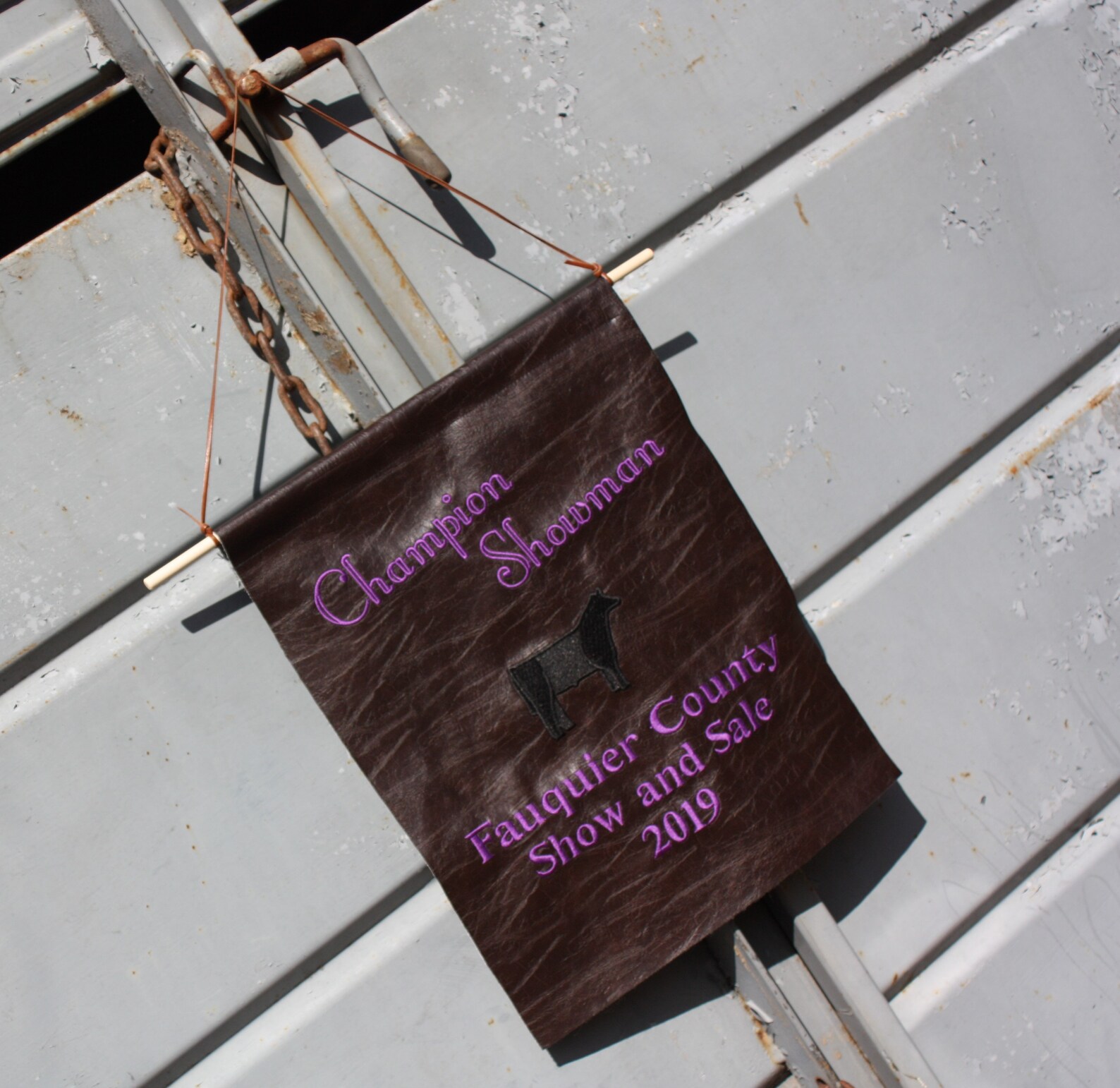 Livstock Show Award - Leather Like Banner - Custom Livestock Award ...