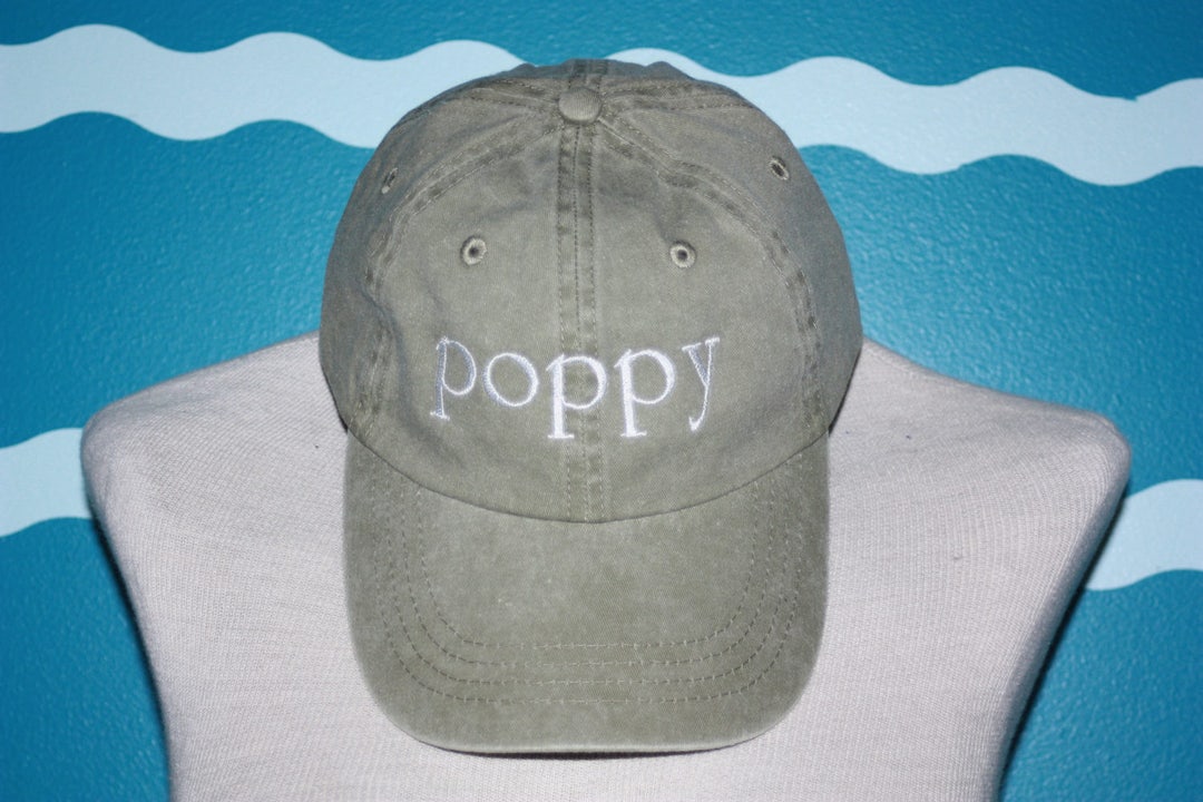 Embroidered Poppy Hat - Custom Poppy Baseball Cap - Embroidered ...
