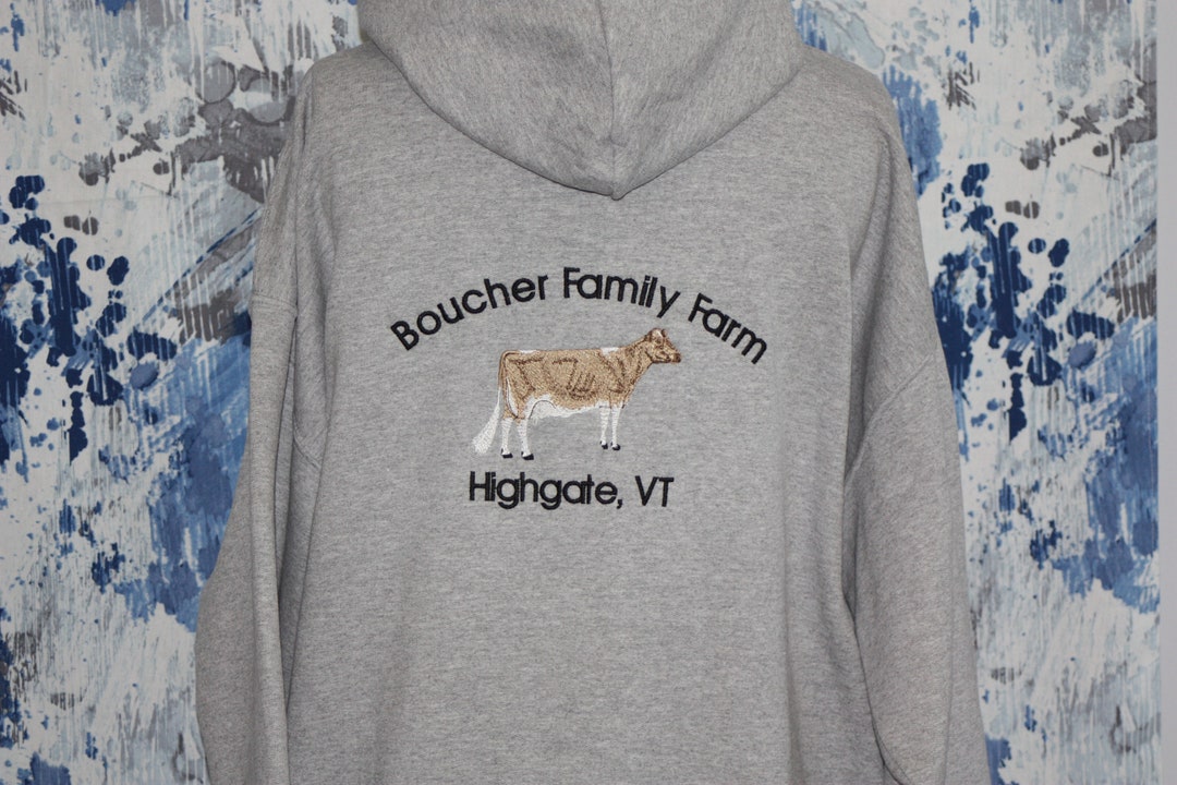 Custom Dairy Cow Farm Sweatshirt - Personalized Hoodie Sweatshirt ...