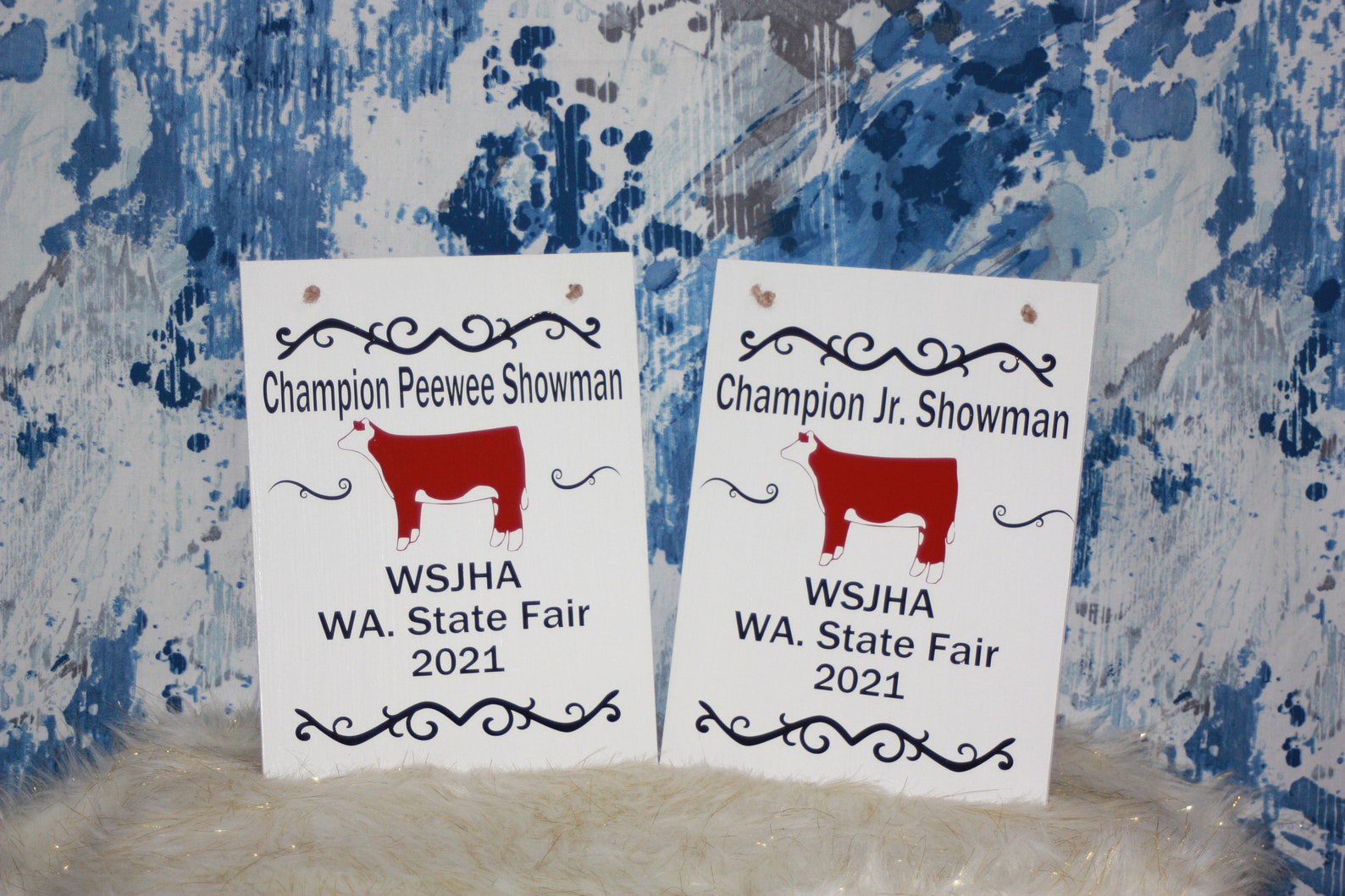 Livstock Show Award Wooden Banner Award Custom Livestock Award County ...