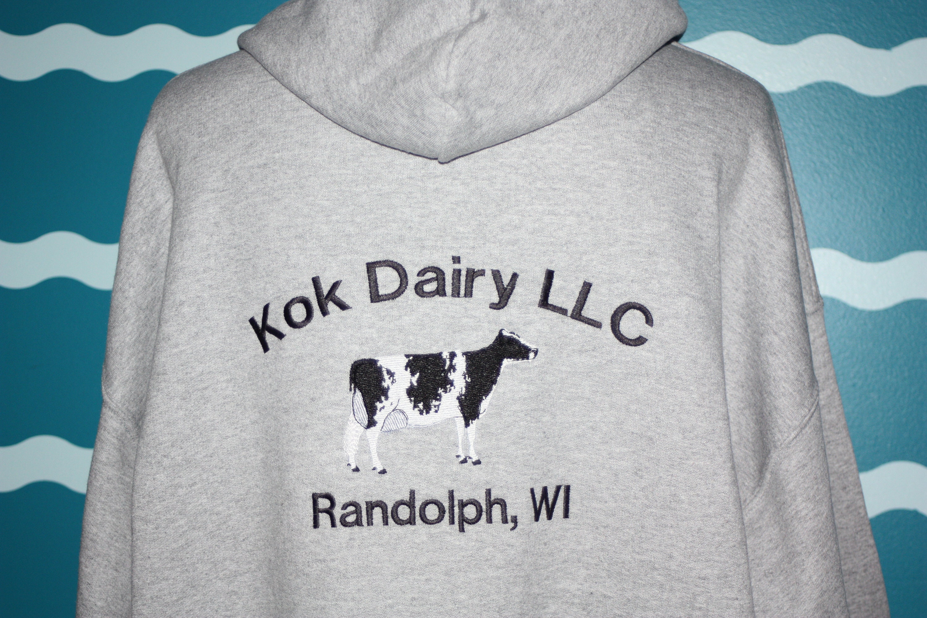 Custom Dairy Farm Hooded Sweatshirt - Personalized Hoodie Sweatshirt ...