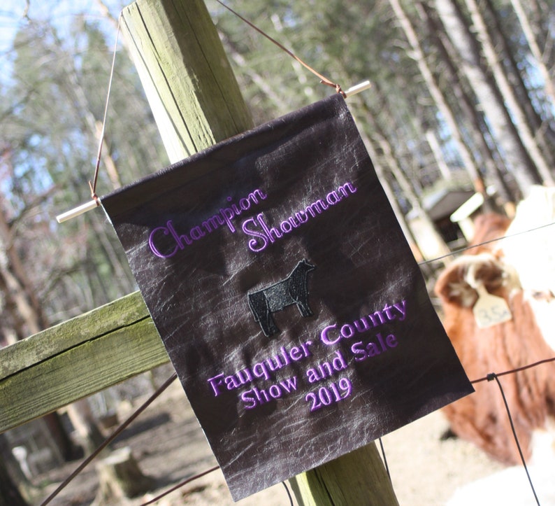 Livstock Show Award - Leather Like Banner - Custom Livestock Award ...