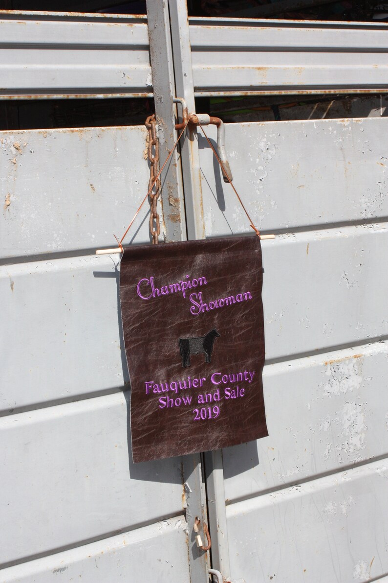 Livstock Show Award - Leather Like Banner - Custom Livestock Award ...