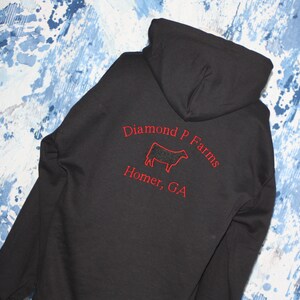 Custom Beef Cow Farm Hooded Sweatshirt - Personalized Hoodie Sweatshirt ...