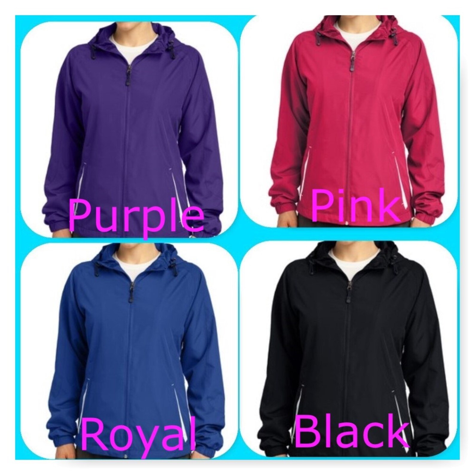 Ladies Monogram Zip up Wind Braker Ladies Monogrammed Jacket - Etsy