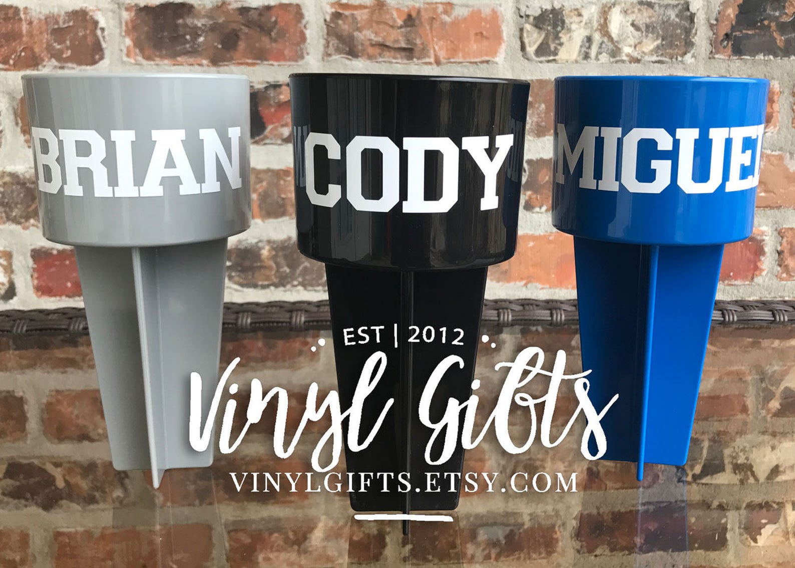 Men's Varsity Style Beach Spike Cup Holder - Etsy