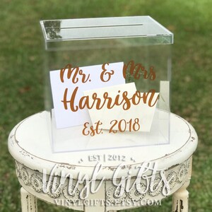 Wedding Card DECAL for Acrylic Wedding Card Box Money Box Decal Card ...