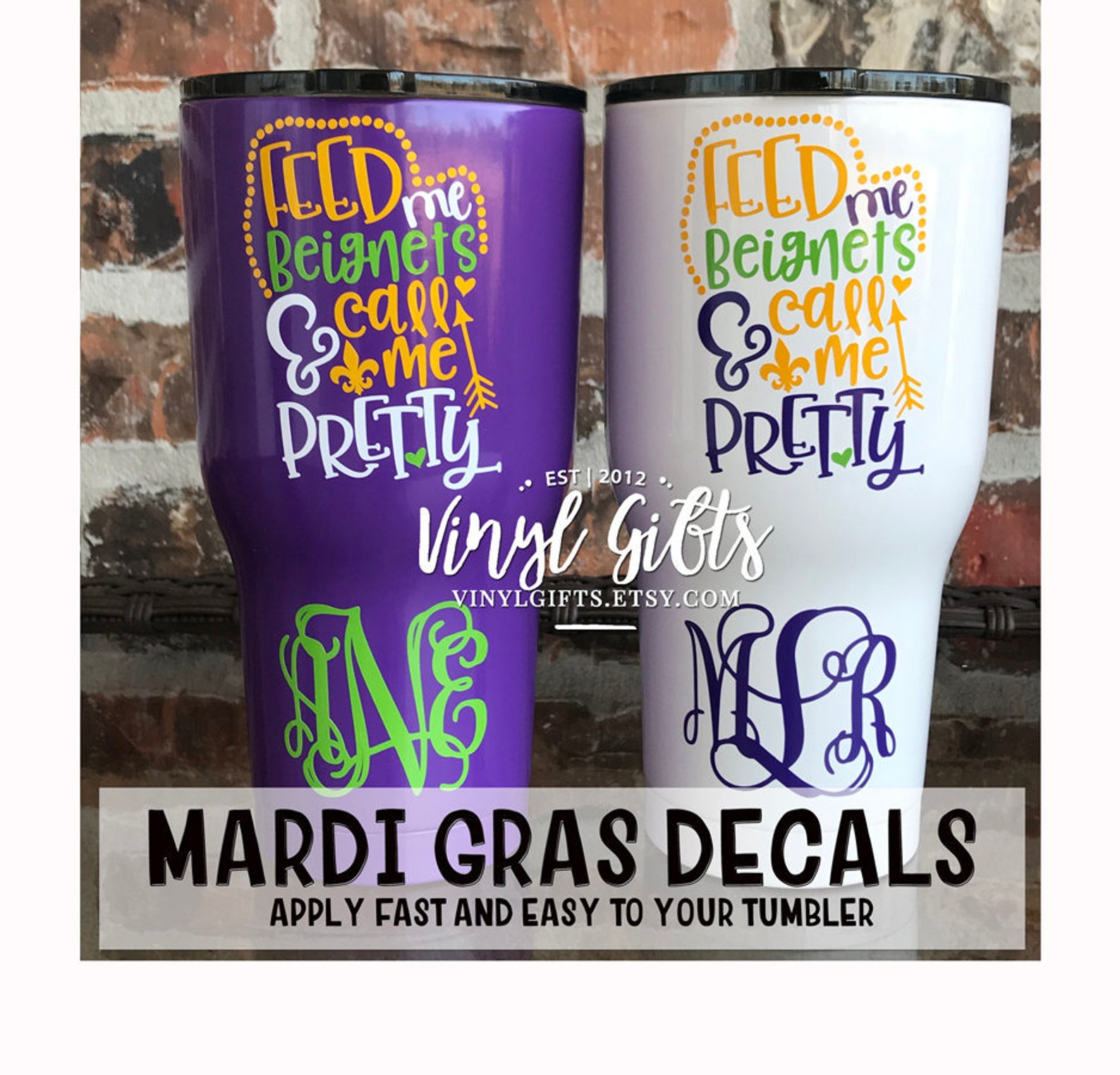 Mardi Gras Decal / Mardi Gras Krewe Decal / Fat Tuesday Decal - Etsy