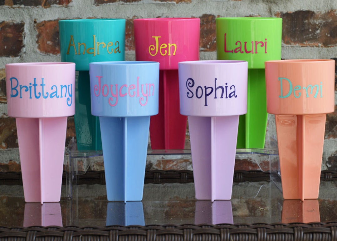Ladies First Name Beach Spike Cup Holder - Etsy