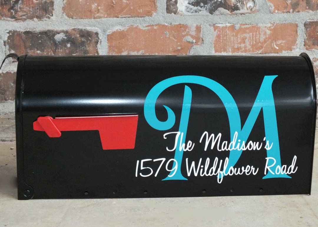 Custom Two Color Personalized Mailbox Address Vinyl Decal - Etsy