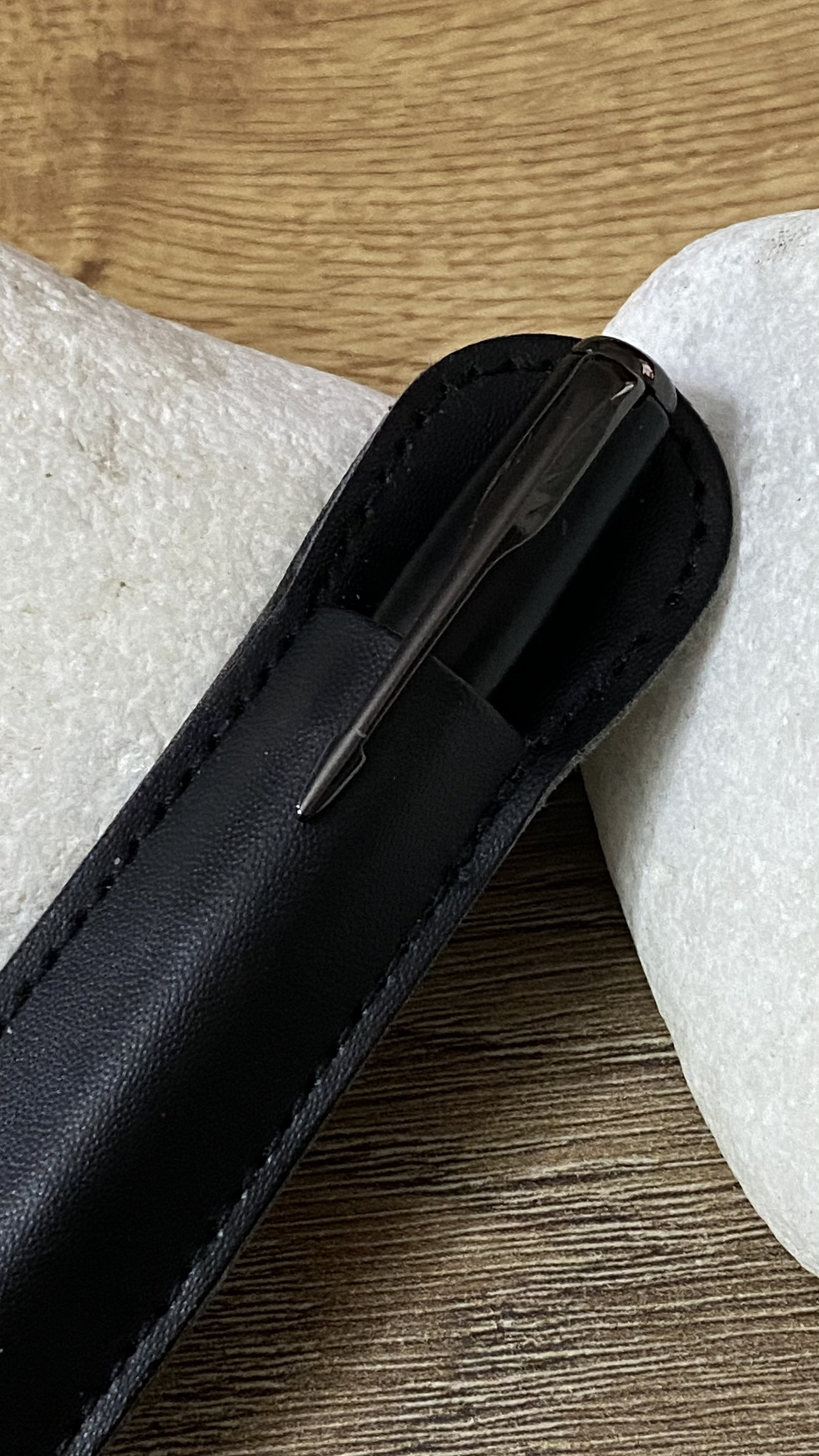 Buy Black Leather Pen Pouch for All Pens Simple but Stylish. Online in ...