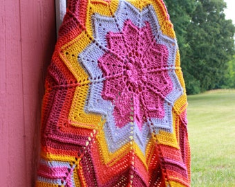 Crochet Mandala Afghan Pattern - Etsy