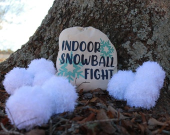 Personalized Indoor Snowball Fight With Red and Green Felt Elf - Etsy