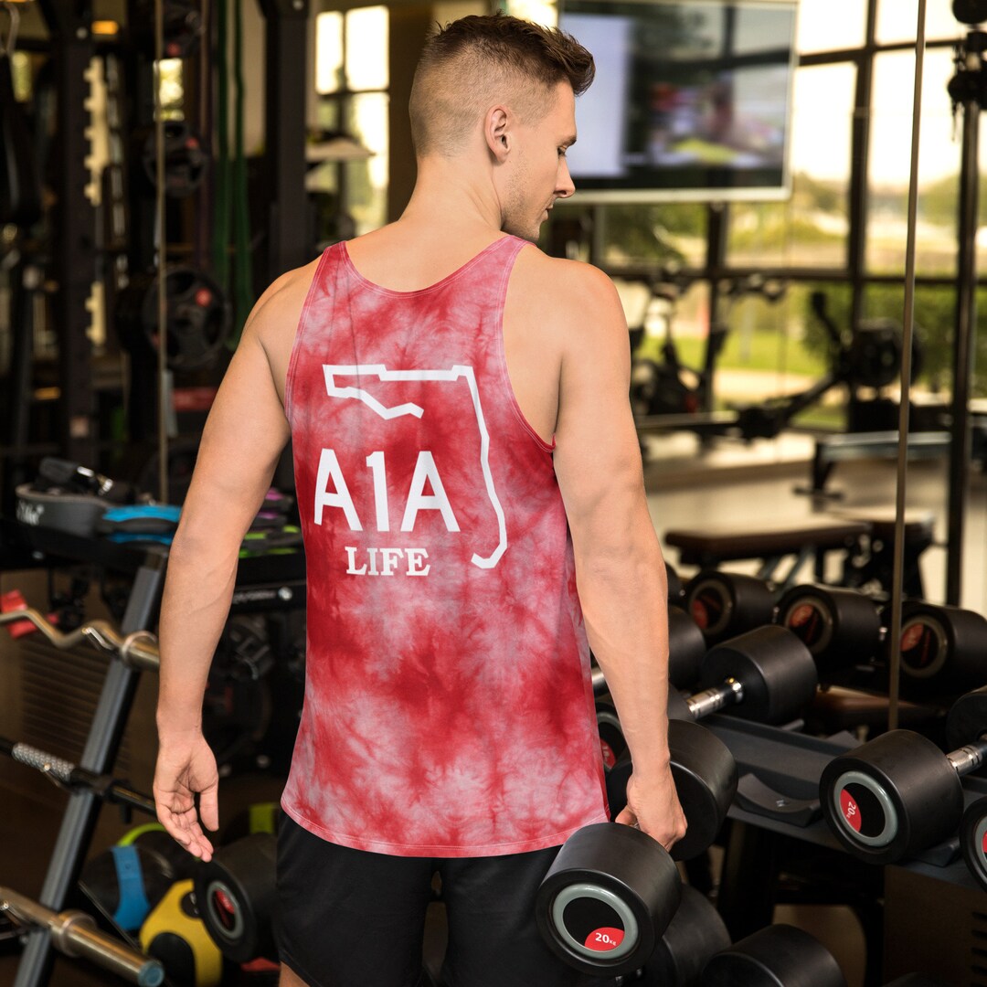 A1a Life Red White Digital Tye Die Coastal Surfer Beach Tank Top LOCALS ...