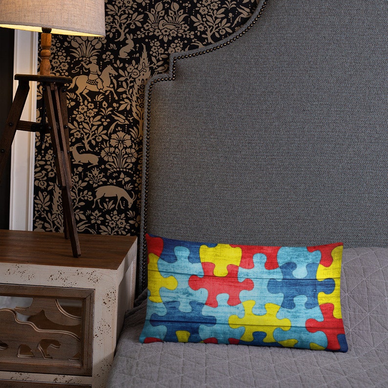 Autism Awareness Puzzle Piece Basic Pillow Square or Rectangle - Etsy