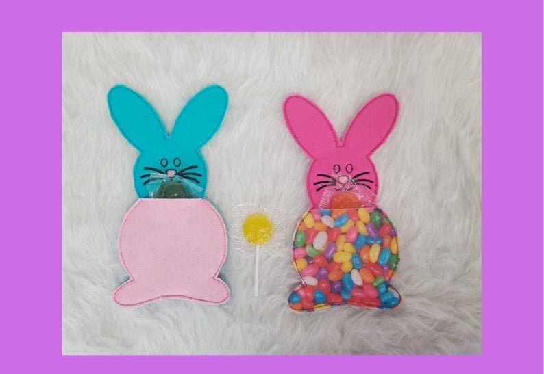 Easter Bunny Treat Holder Embroidery Design: 5x7 ITH (digital File) - Etsy