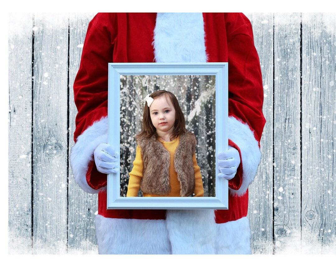 Santa Photo Frame Template: Christmas PNG Overlay (digital Download) - Etsy