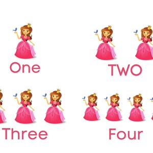 Princess Flashcards, Preschool Flashcards, Flashcards for Toddlers ...