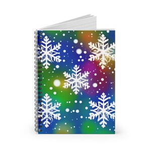 Colorful Snowflake Digital Paper, Christmas Digital Paper, Snowflake ...