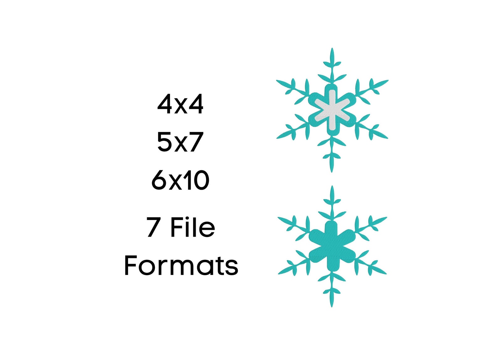 Snowflake Embroidery Design, Snowflake Embroidery File, Christmas ...