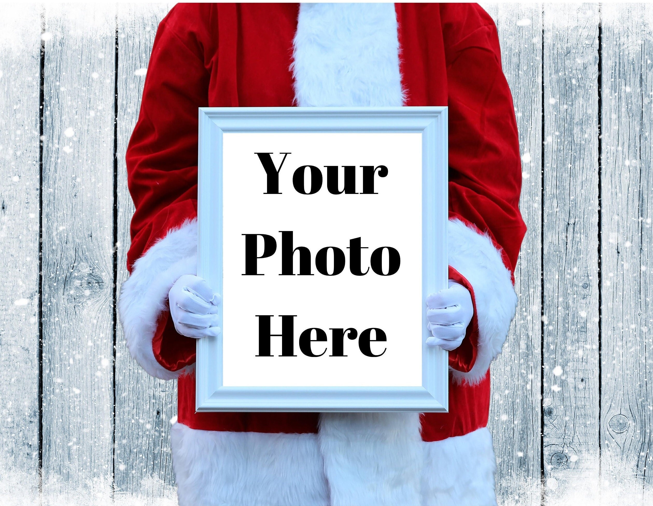 Santa Photo Frame Template: Christmas PNG Overlay (digital Download) - Etsy