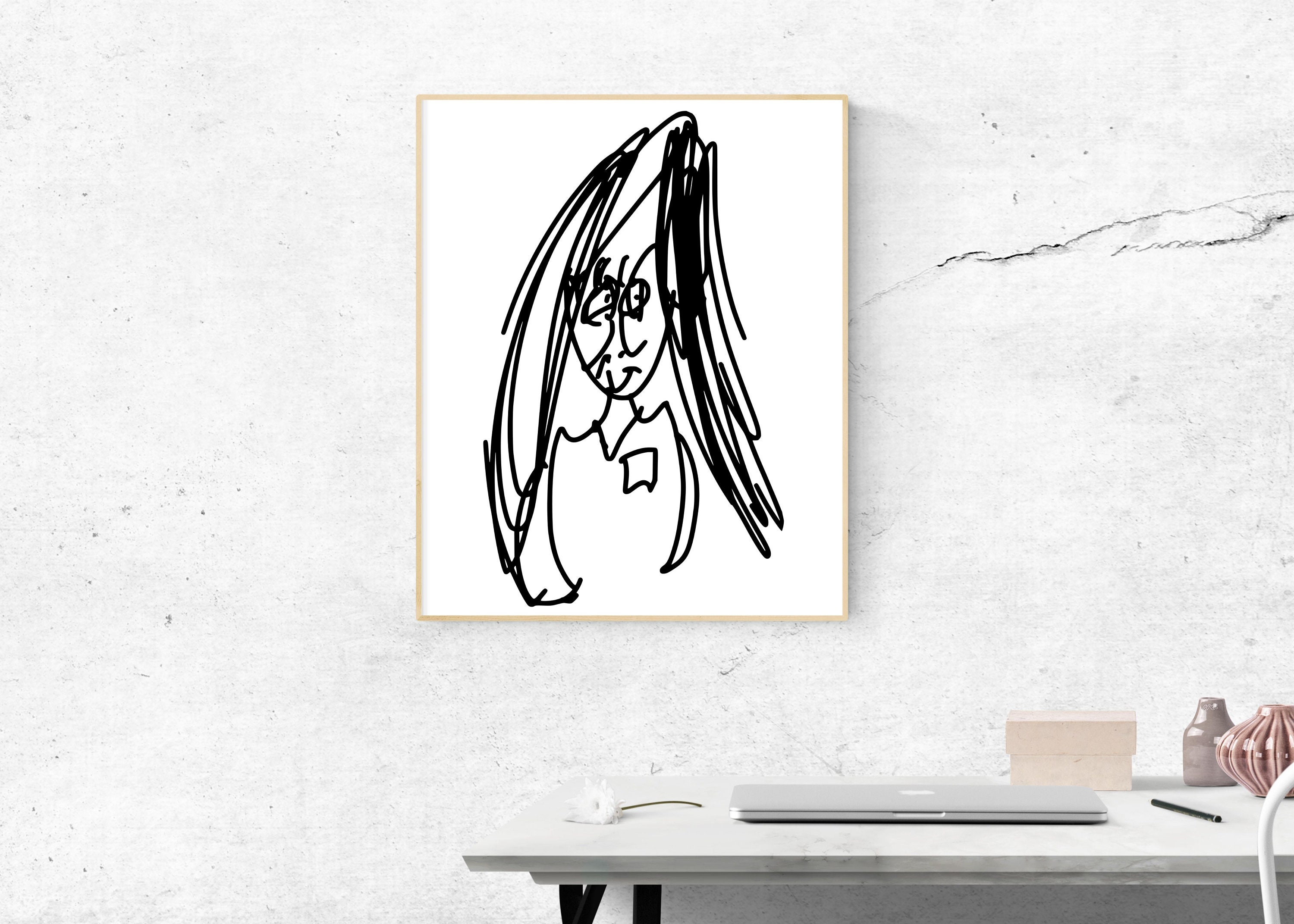 Line Art Abstract Art People Art Line Drawing Art Print | Etsy