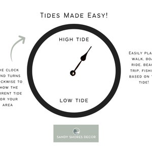 Cape Cod Map Tide Clock | Nautical Chart Tide Clock | Fisherman and ...