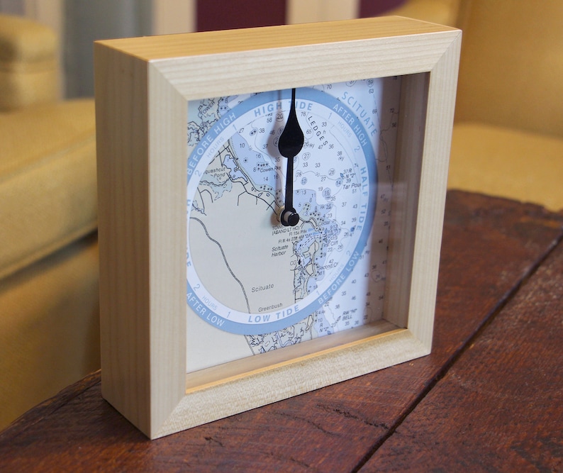 Time Clock Featuring Custom NOAA Chart Image - Etsy