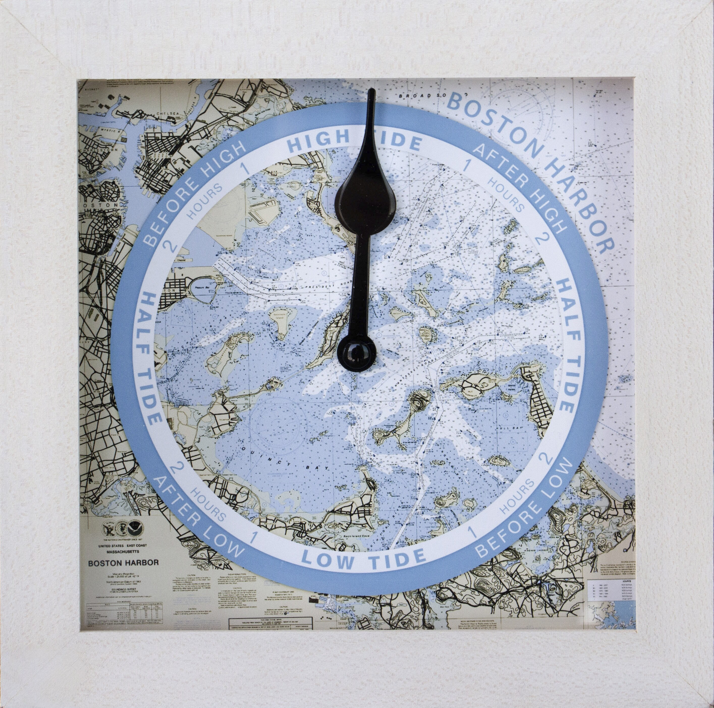 Custom Tide Clock, Nautical Chart, for Any Coast, Hang or Stand, Tide ...