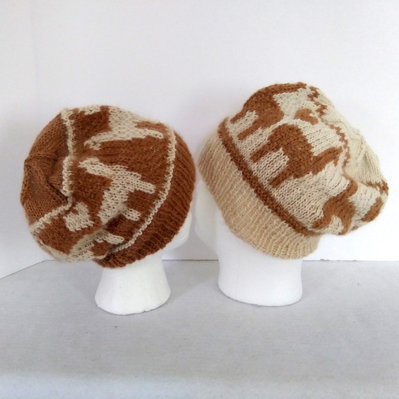 CUSTOM KNIT I Love Alpaca Hat, Hand-knit Beanie With Alpacas and Hearts ...