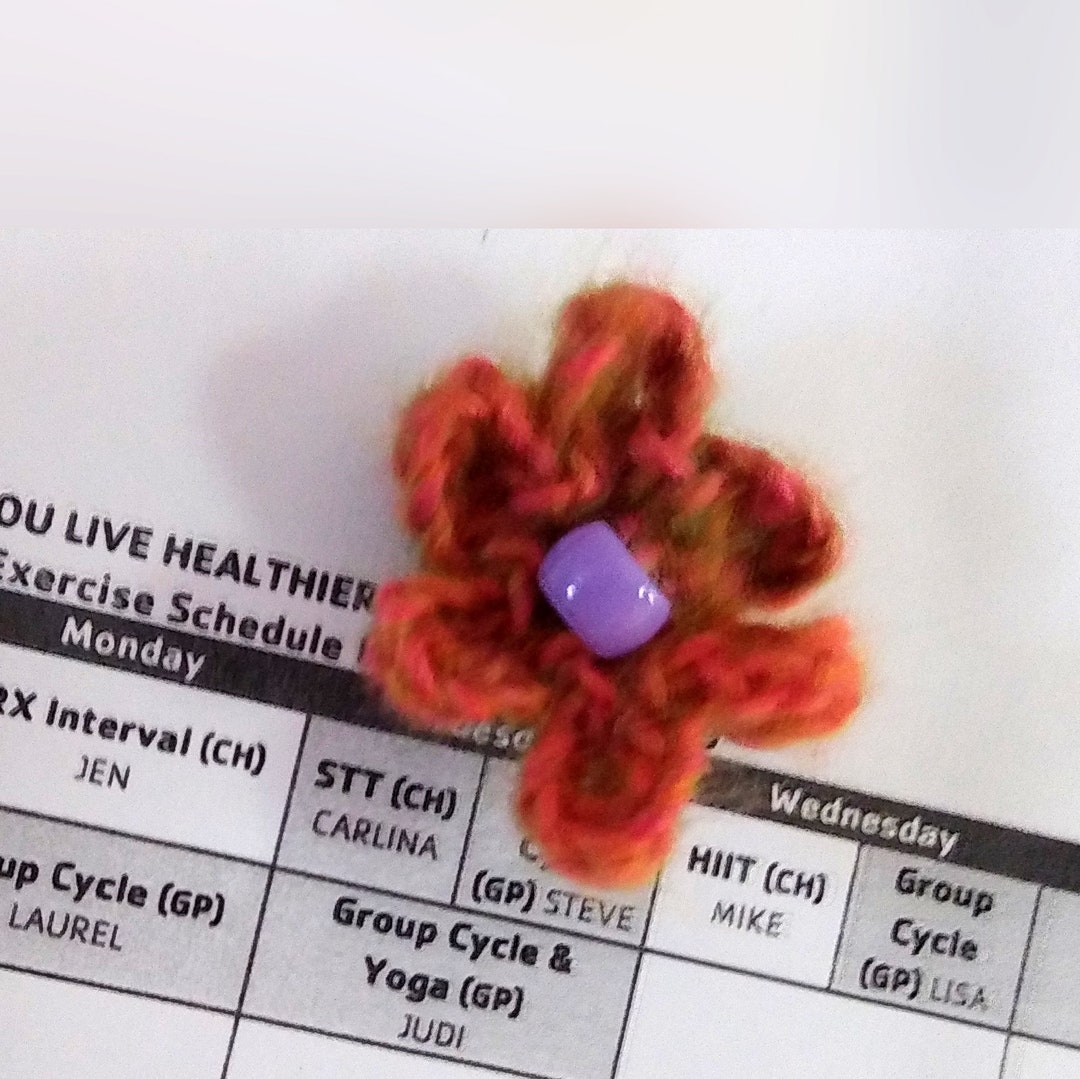 Colorful Refrigerator Magnets Crochet Flower Magnets Colorful Flower ...