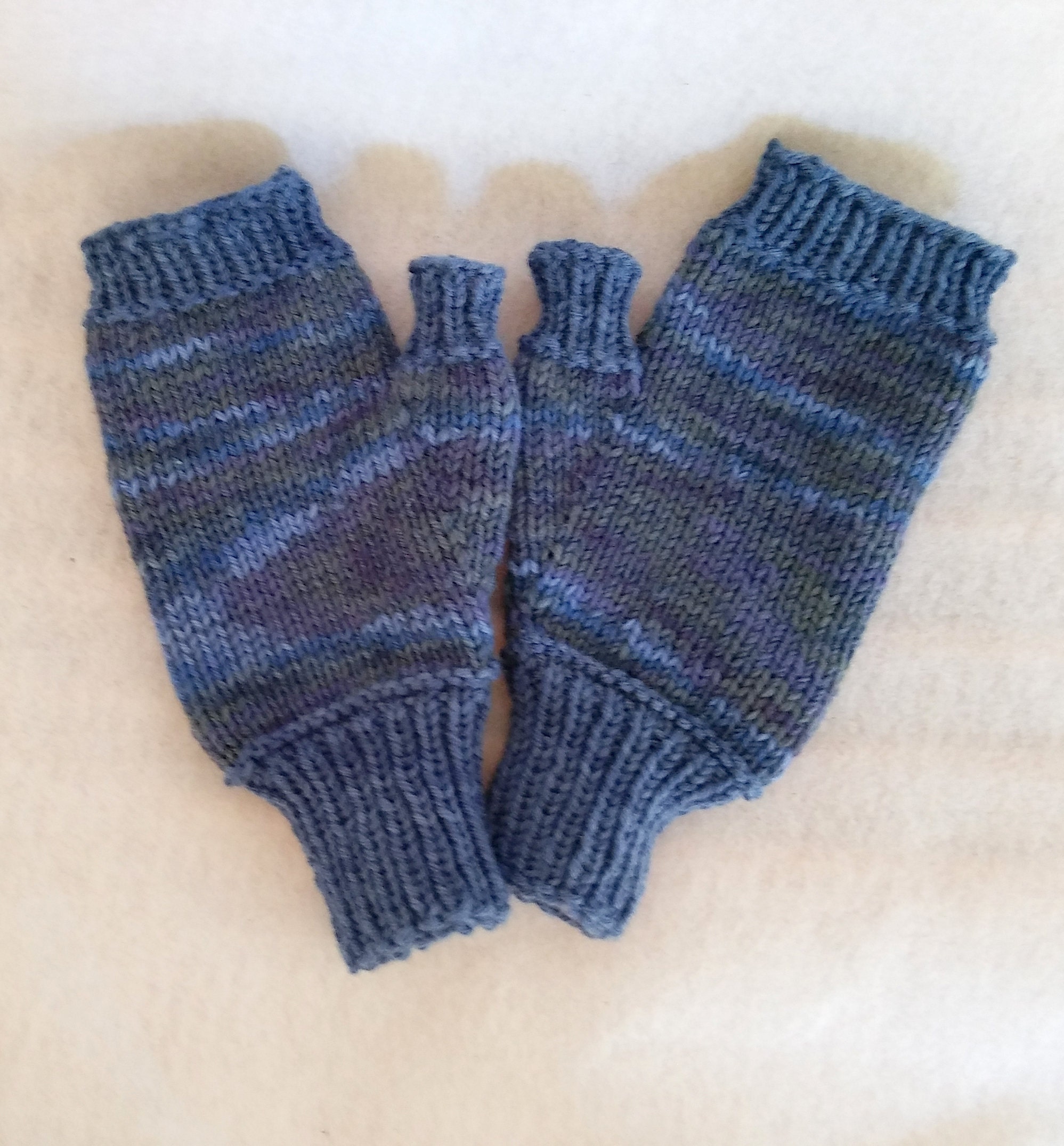 silky gray half mittens