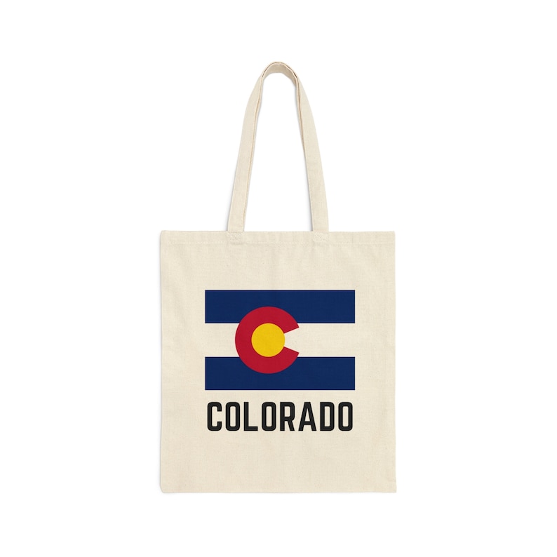 Colorado State Flag - Cotton Canvas Tote Bag - Colorado Reusable ...