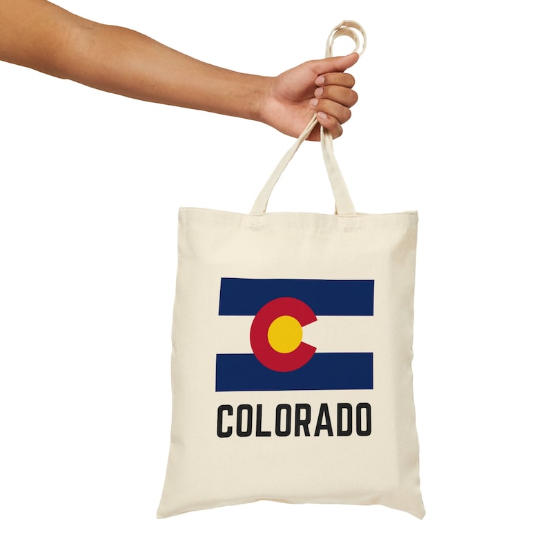 Colorado State Flag - Cotton Canvas Tote Bag - Colorado Reusable ...