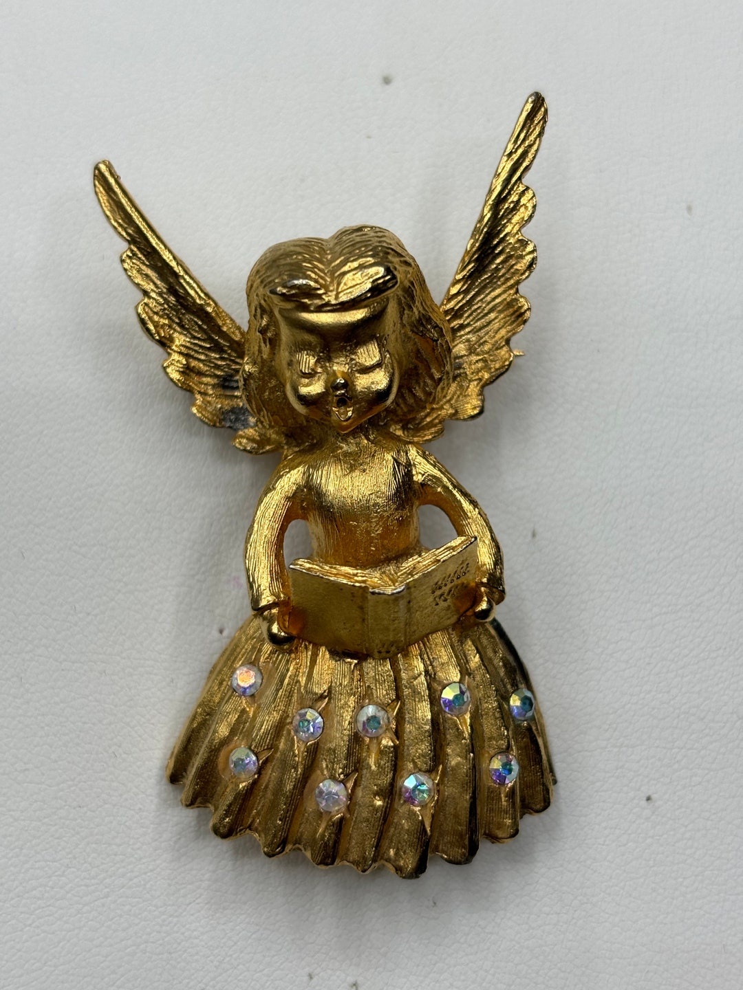 Vintage Mylu Christmas Angel Singing Brooch - Etsy