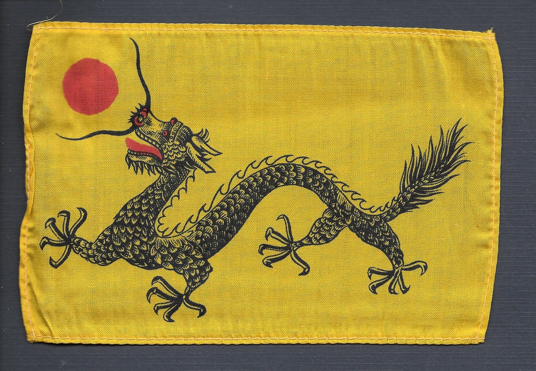 Flag-imperial China, National Flag and Ensign 1890s to 1912 4 X 6 Silk ...