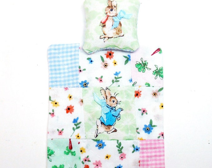 Beatrix Potter Peter Rabbit Dollhouse Baby Quilt & Pillow Set, for a ...