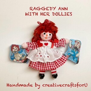 Raggedy Ann Tiny Doll, 2 3/4 Tall, With Her Dollies, Bendable ...