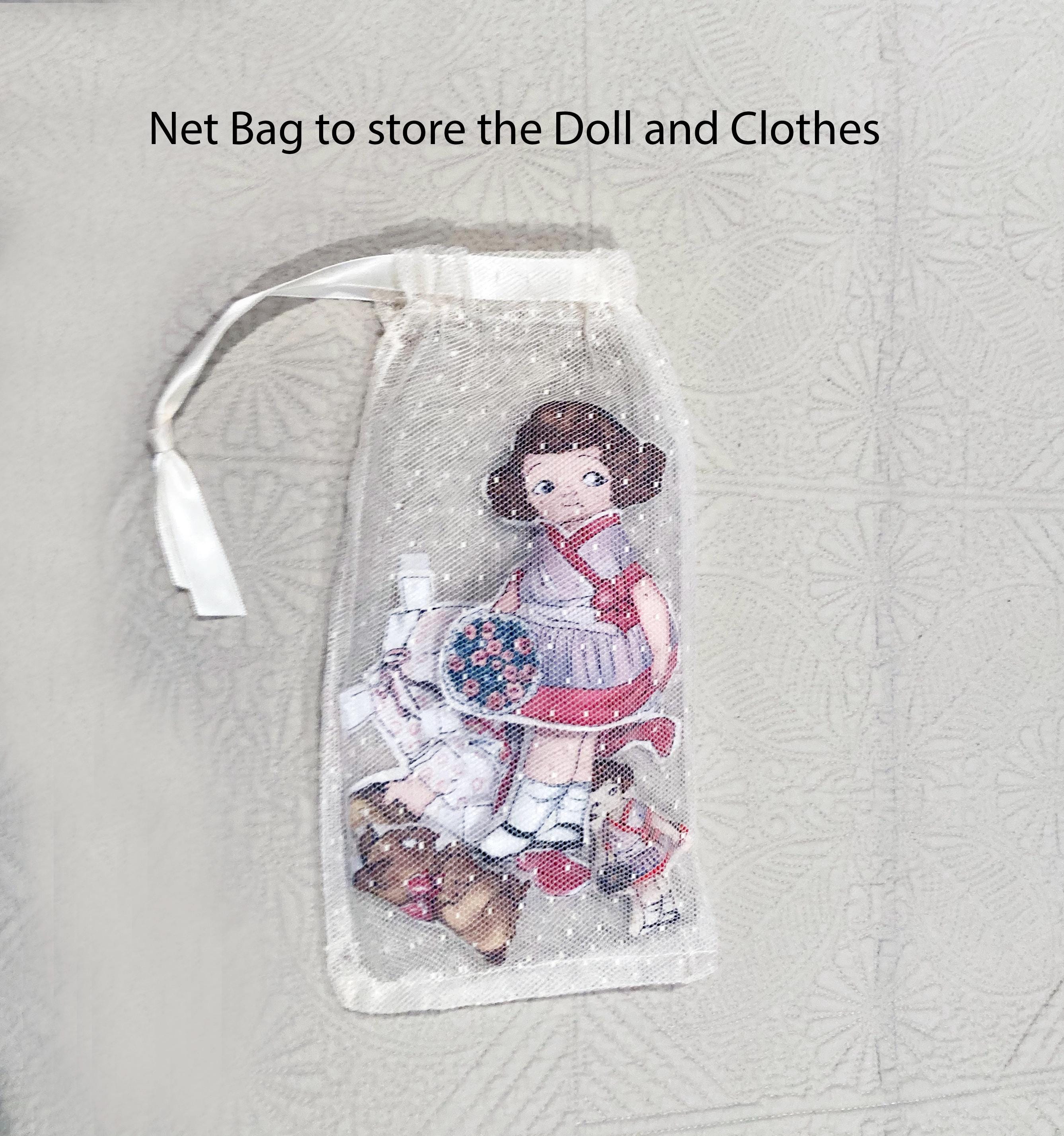 Fabric 'paper Doll', Rag Dolls, Hand Sewn Dolls, 7" and 3", Vintage ...
