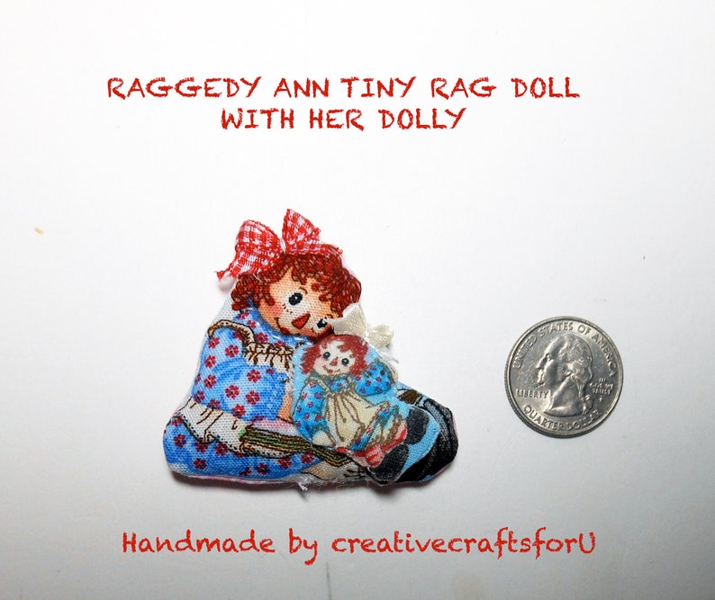 Raggedy Ann Tiny Rag Dolls Raggedy Ann Rag Doll With Her | Etsy