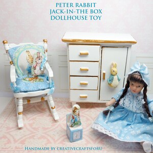 Peter Rabbit Dollhouse Jack-in-the Box Toy, Handmade 1/12th Scale - Etsy