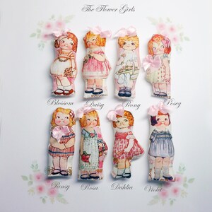 Dollhouse Rag Dolls, 3" Rag Doll, Tiny Rag Dolls, Flower Girls, Vintage ...
