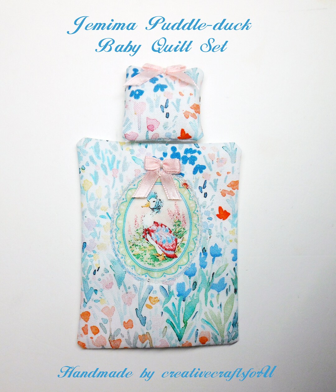 Beatrix Potter Jemima Puddle-duck Dollhouse Baby Quilt & Pillow Set ...