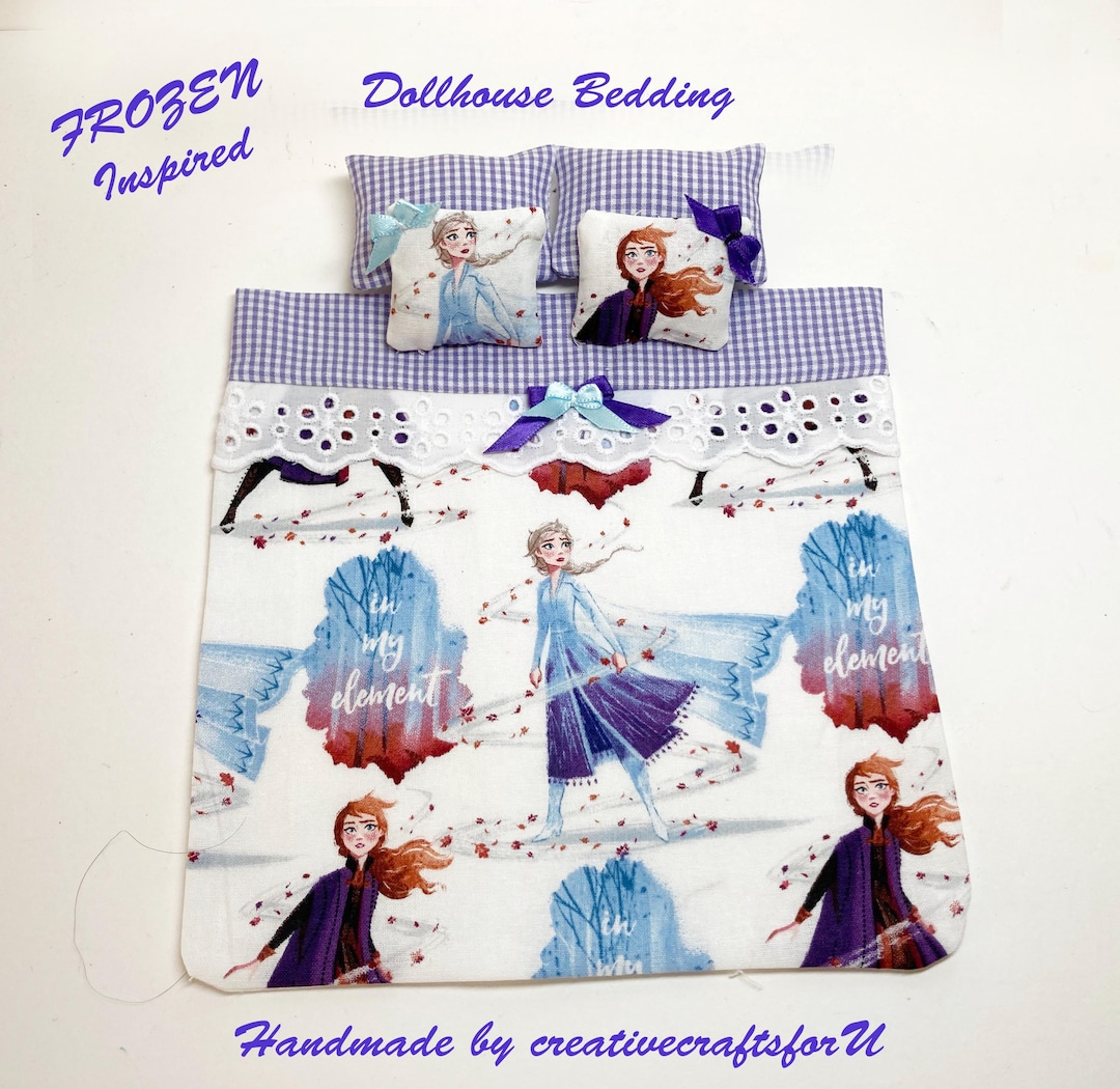 Frozen, Elsa & Anna Dollhouse Bedding Set, Disney Frozen Fabric ...