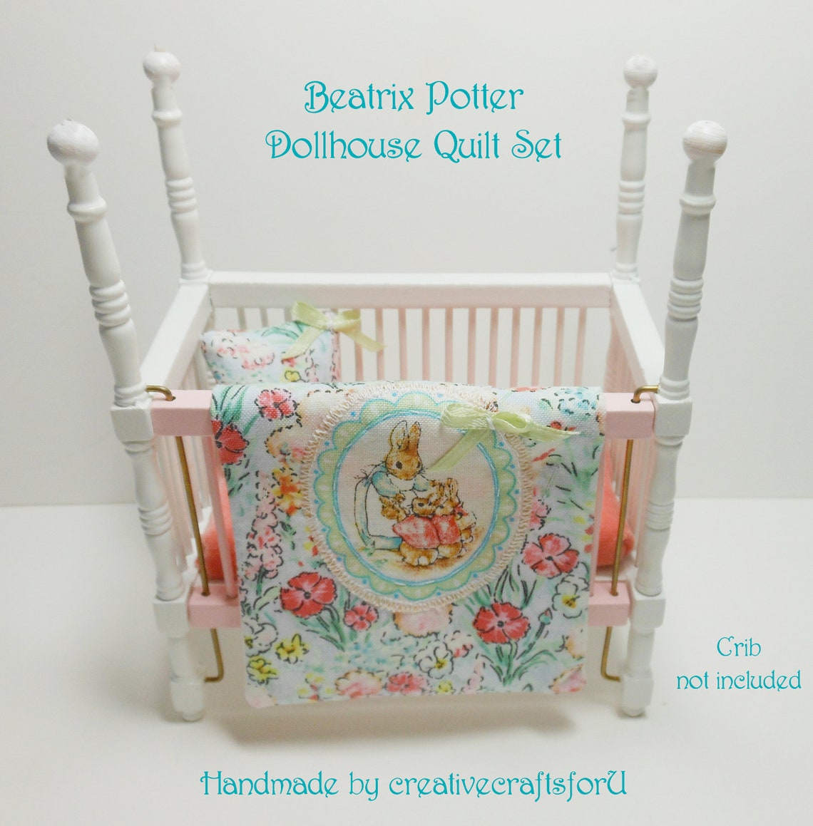 Beatrix Potter Dollhouse Baby Quilt & Pillow Set Peter - Etsy