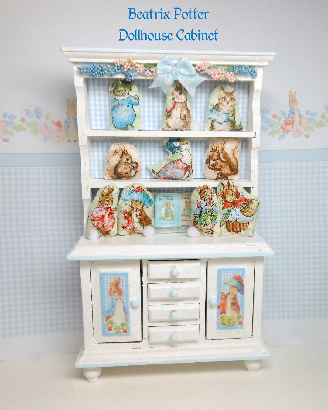 Beatrix Potter-peter Rabbit Dollhouse Filled Hutch, Dressed Cabinet ...
